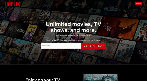 GitHub - jinpark0625/Jinflix: clone website