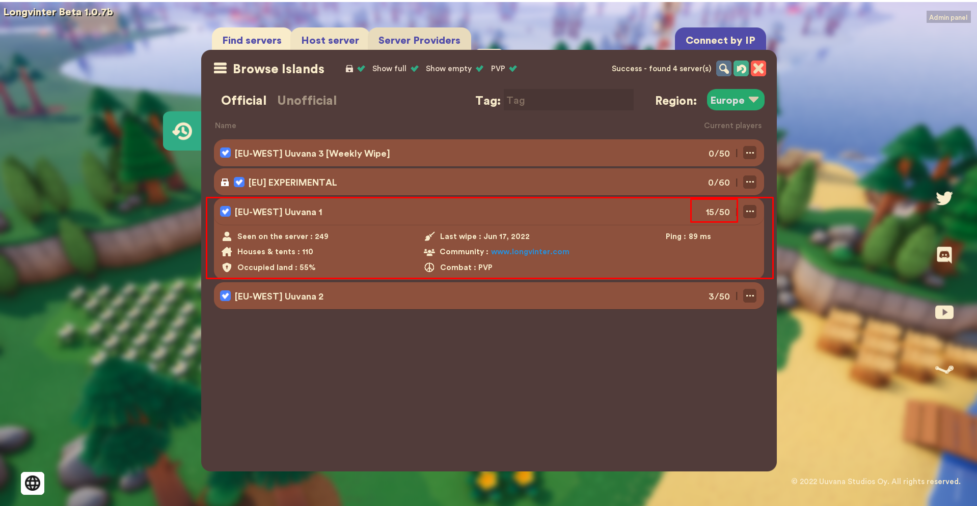 wrong number of players on the server · Issue #950 · Uuvana-Studios/longvinter-windows-client ...