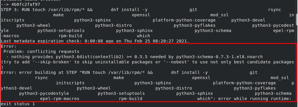 Can't build CentOS8 docker image - lack of dependencies · Issue #2553 · cobbler/cobbler · GitHub