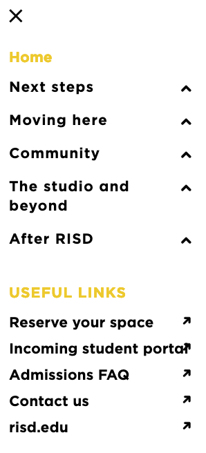 implementation of collapsed navigation · Issue #8 · risd/risd-congratulations-v2 · GitHub