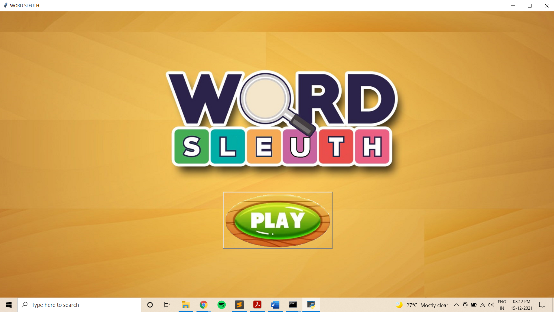 GitHub - MadhumithaJR/WordSleuth: A graphic, interactive word search ...