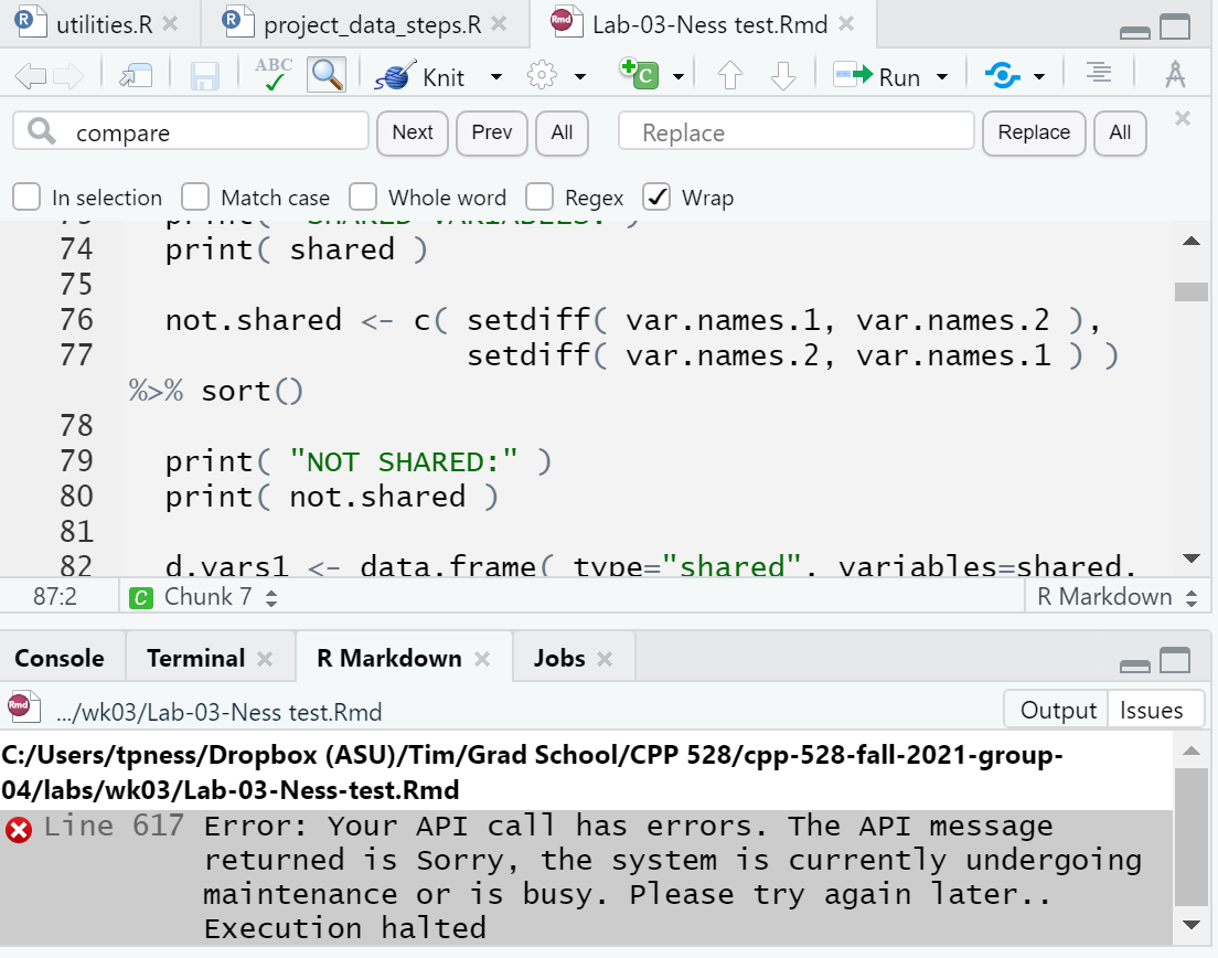 Lab 03 Knitting · Issue #30 · Watts-College/cpp-528-fall-2021 · GitHub