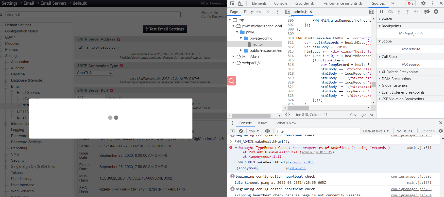 configuration interface goes frozen after clicking configuration interface goes frozen after clicking