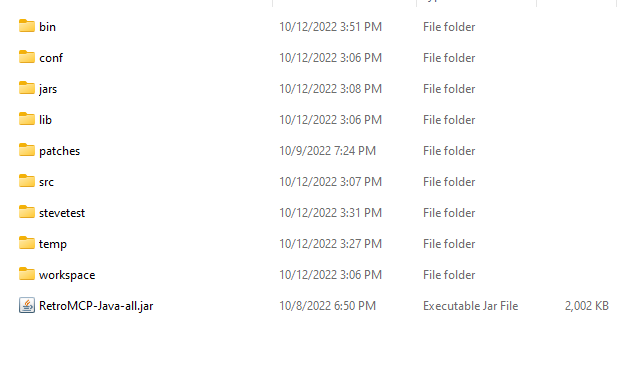 Can't find where it builds my jar? · Issue #33 · MCPHackers/RetroMCP-Java · GitHub