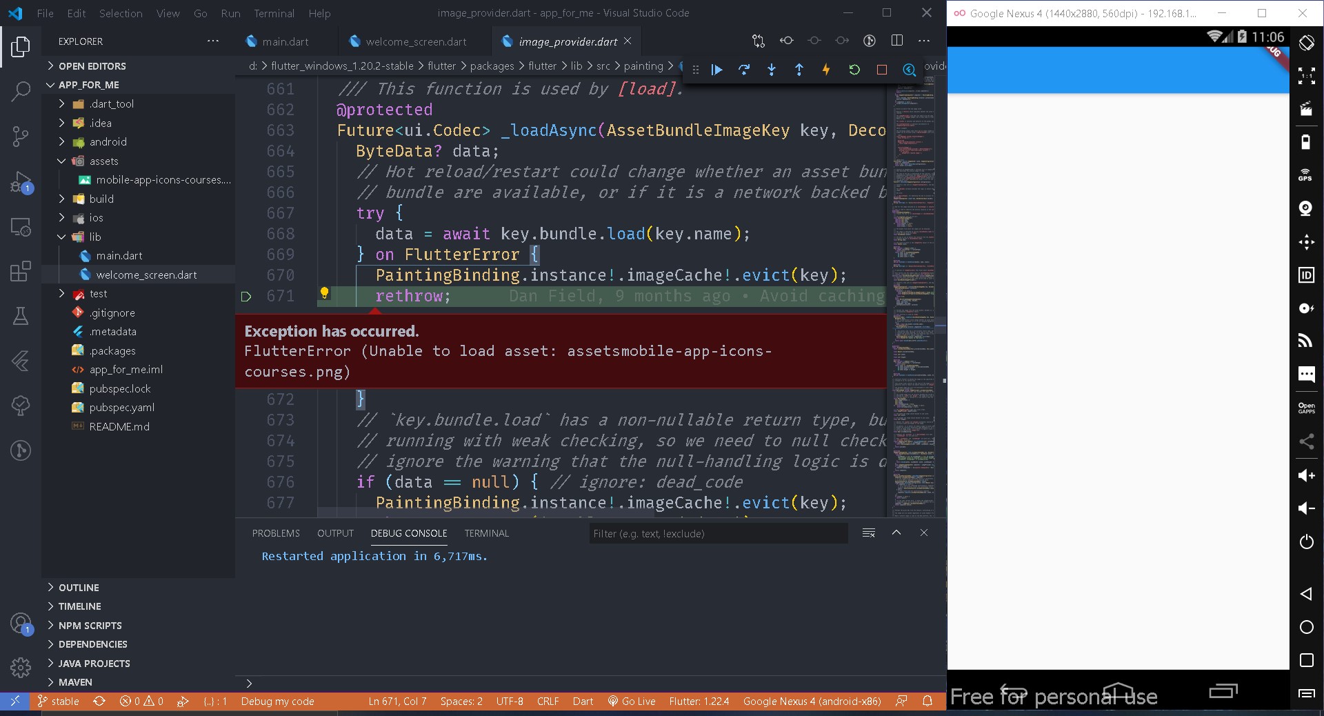 Flutter Error "Unable to load assets ( image )" · Issue #1 · Hesham9733 ...
