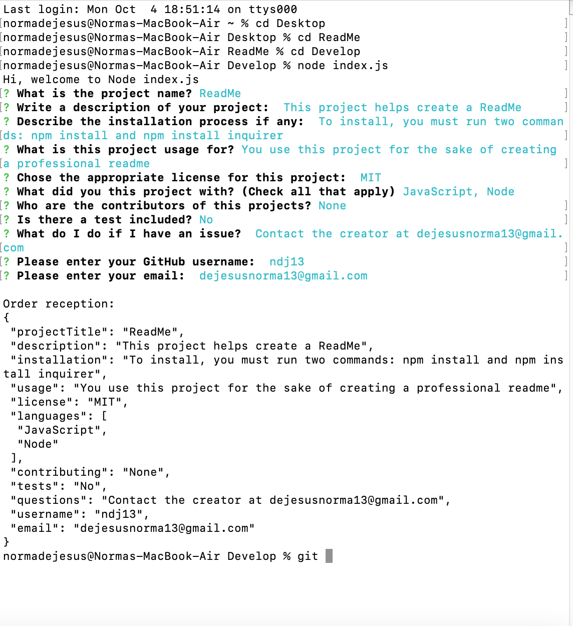 GitHub - ndj13/readme-generator