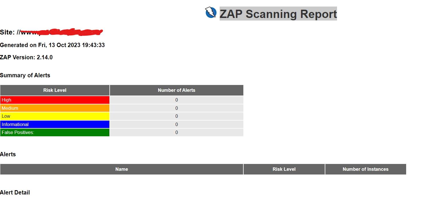 Report issue (html, json, xml) for ZAP version 2.11 to 2.14 · Issue #8122 · zaproxy/zaproxy · GitHub