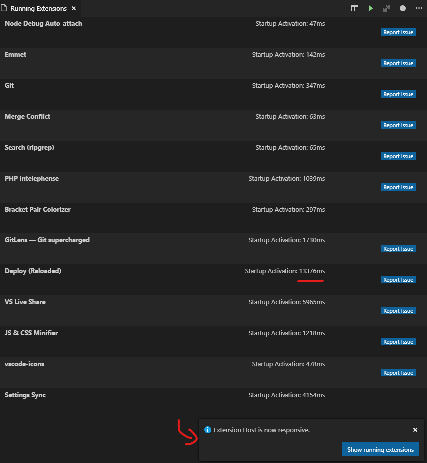 Extension startup activation is very slow · Issue #99 · mkloubert/vscode-deploy-reloaded · GitHub