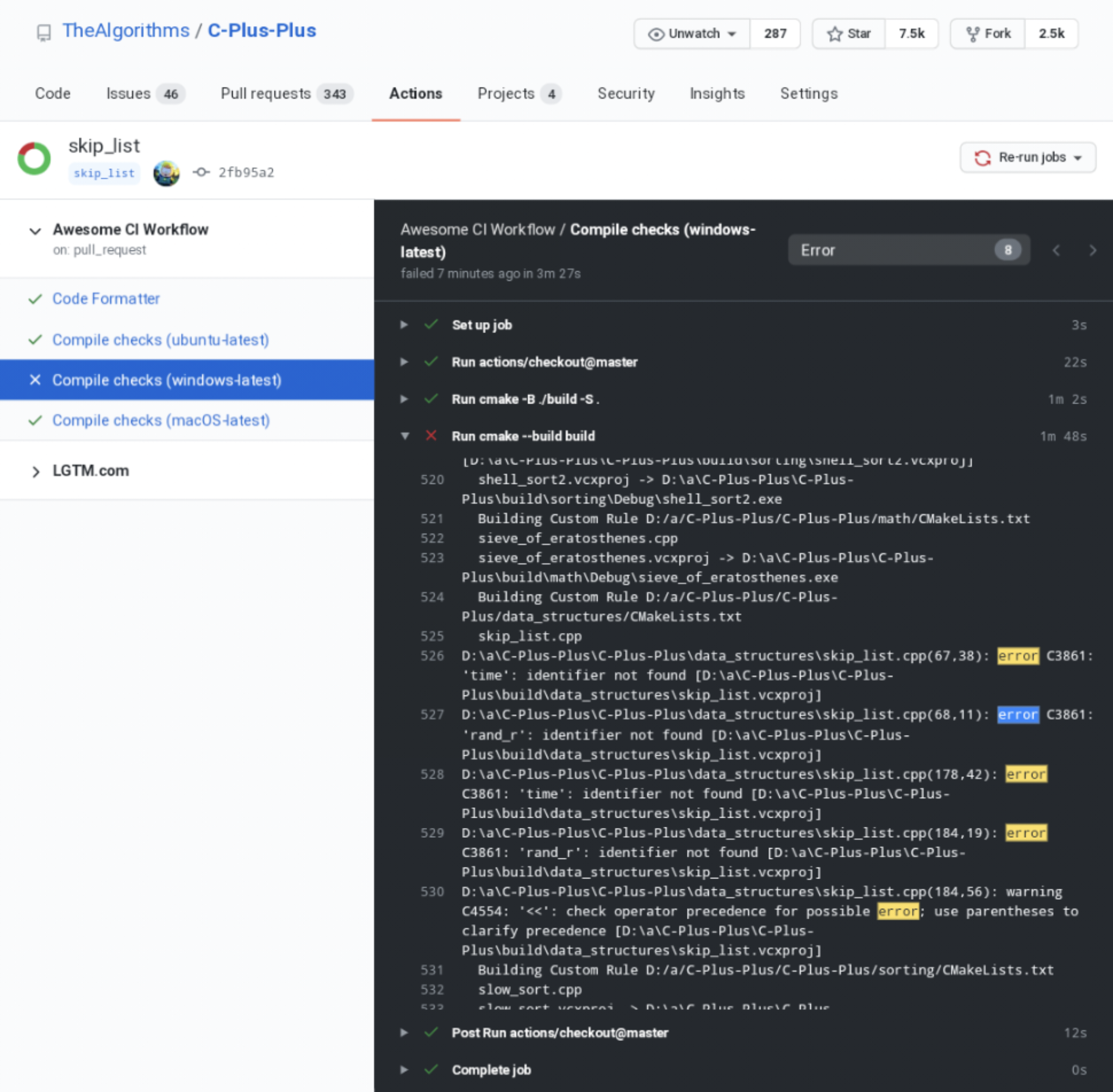 Skip list by enqidu · Pull Request #941 · TheAlgorithms/C-Plus-Plus · GitHub
