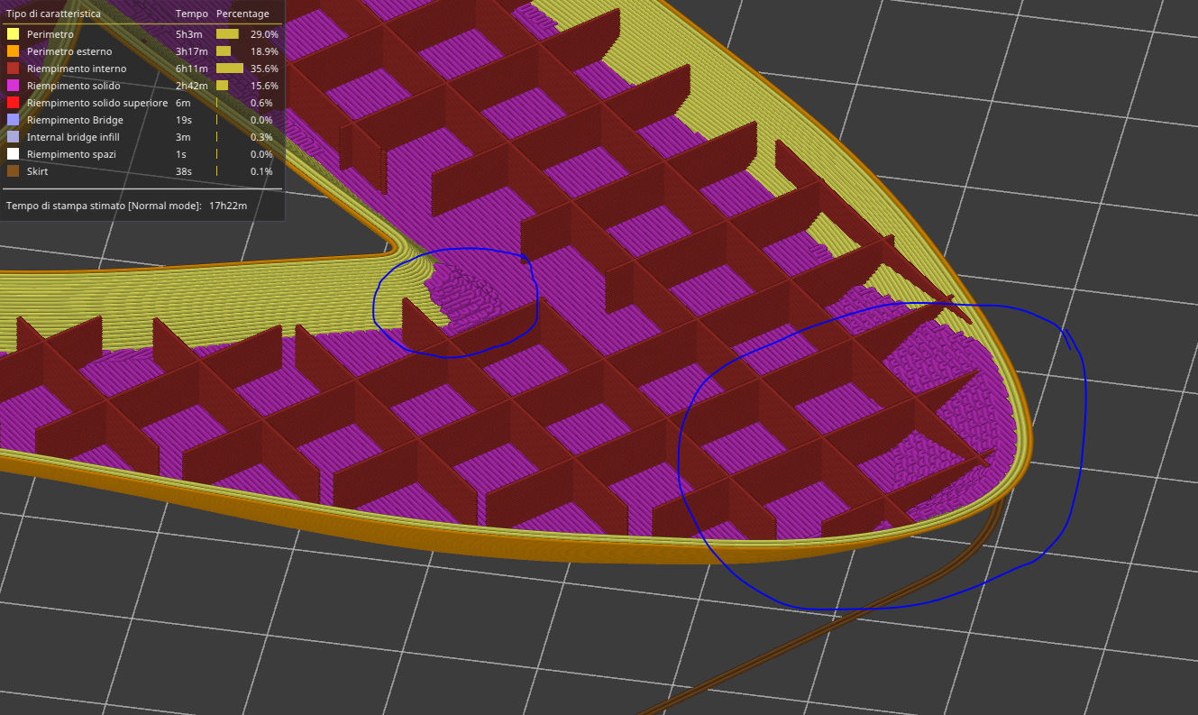 Overhang speed reduction and strange infill near overhang walls · Issue ...