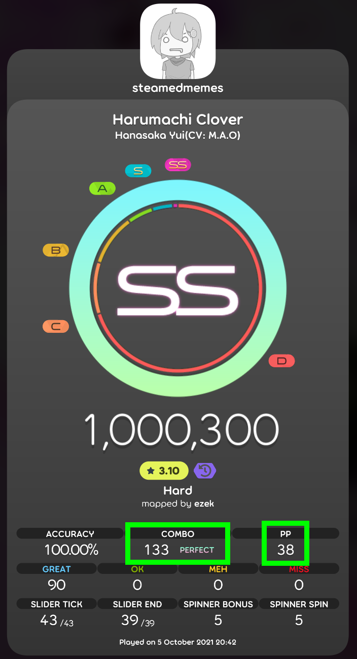 PP on results screen doesn't match expectations · Issue #12542 · ppy ...