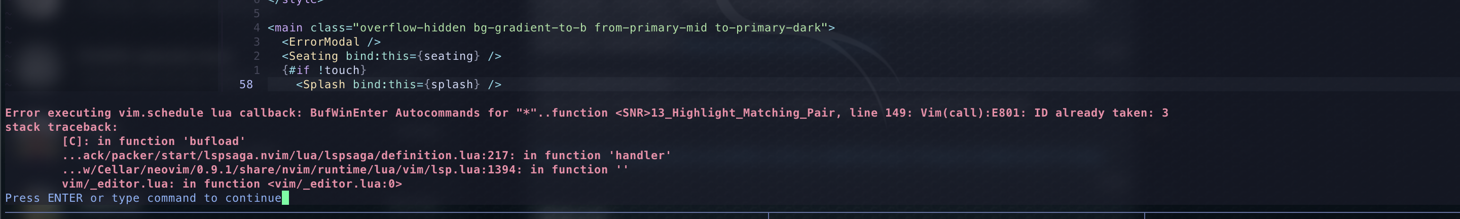 Bufload error when calling Lspsaga goto_definition · Issue #866 · nvimdev/lspsaga.nvim · GitHub
