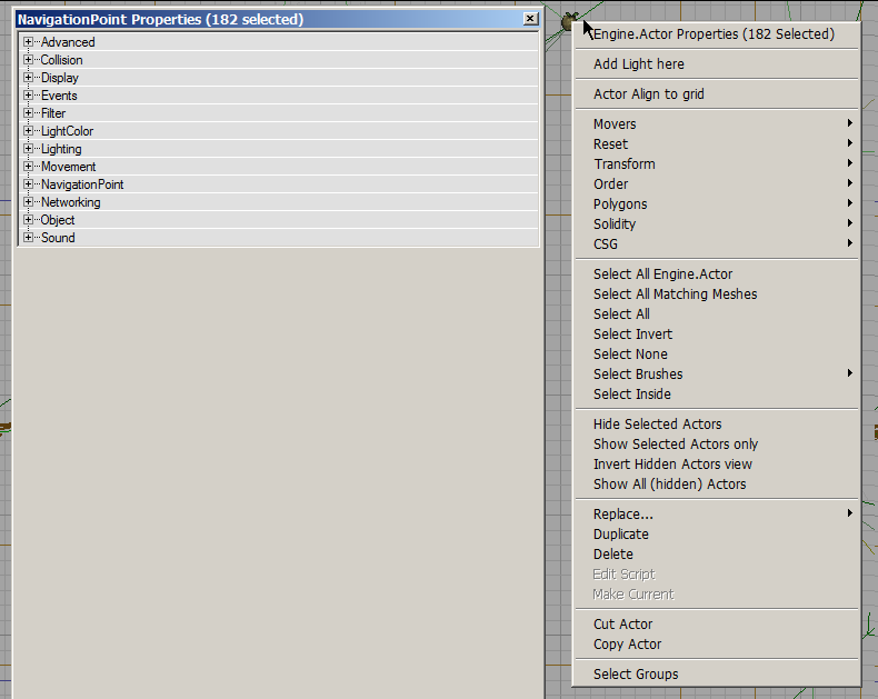 [469b] UnrealEd not use common class of few selected actors for context menu · Issue #411 ...