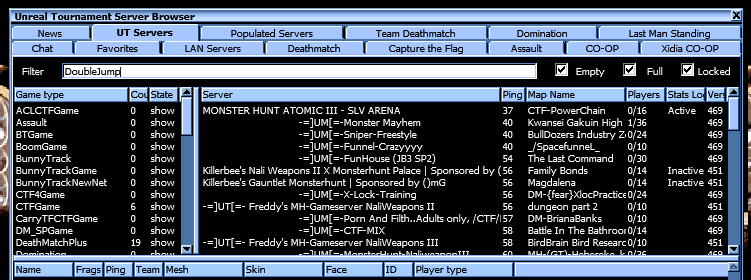 [469b] Add filters for Server browser · Issue #489 · OldUnreal/UnrealTournamentPatches · GitHub