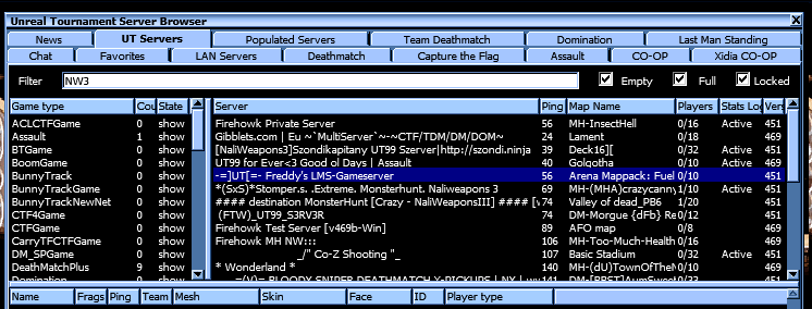 [469b] Add filters for Server browser · Issue #489 · OldUnreal/UnrealTournamentPatches · GitHub