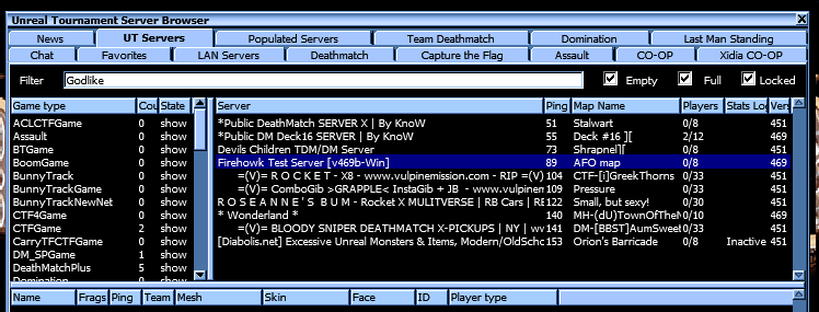 [469b] Add filters for Server browser · Issue #489 · OldUnreal/UnrealTournamentPatches · GitHub