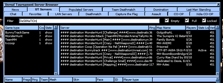 [469b] Add filters for Server browser · Issue #489 · OldUnreal/UnrealTournamentPatches · GitHub