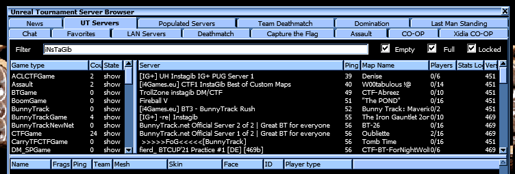 [469b] Add filters for Server browser · Issue #489 · OldUnreal/UnrealTournamentPatches · GitHub