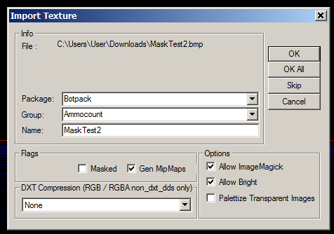 [469b] Add support for `Bright` as external palletizer for import textures in UnrealEd · Issue ...