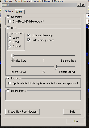 [469b] UnrealEd not store/restore build settings for map · Issue #1060 · OldUnreal ...
