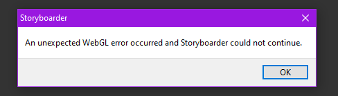 Unexpected openGL error · Issue #2096 · wonderunit/storyboarder · GitHub