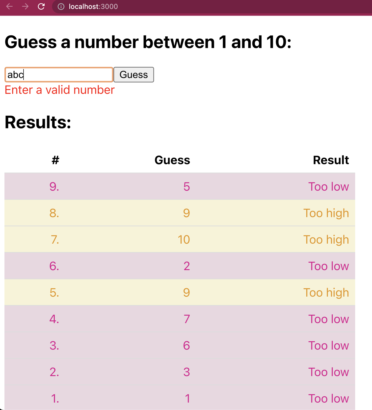 GitHub - dpoppe7/Guess-My-Number: Web App with Reactjs
