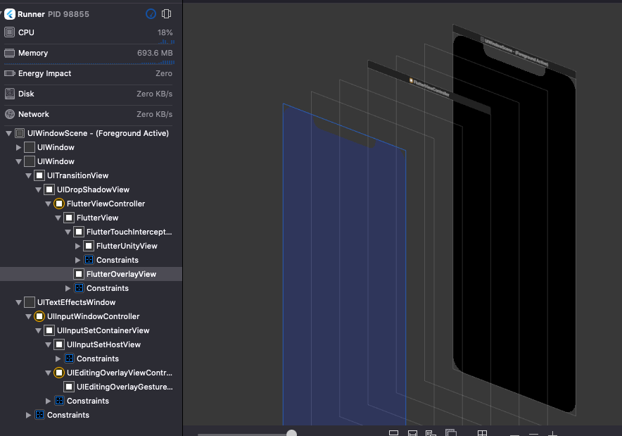 Ios Platformview Didnt Contain Flutteroverlayview On Flutter Version 117 But 112 Has It 