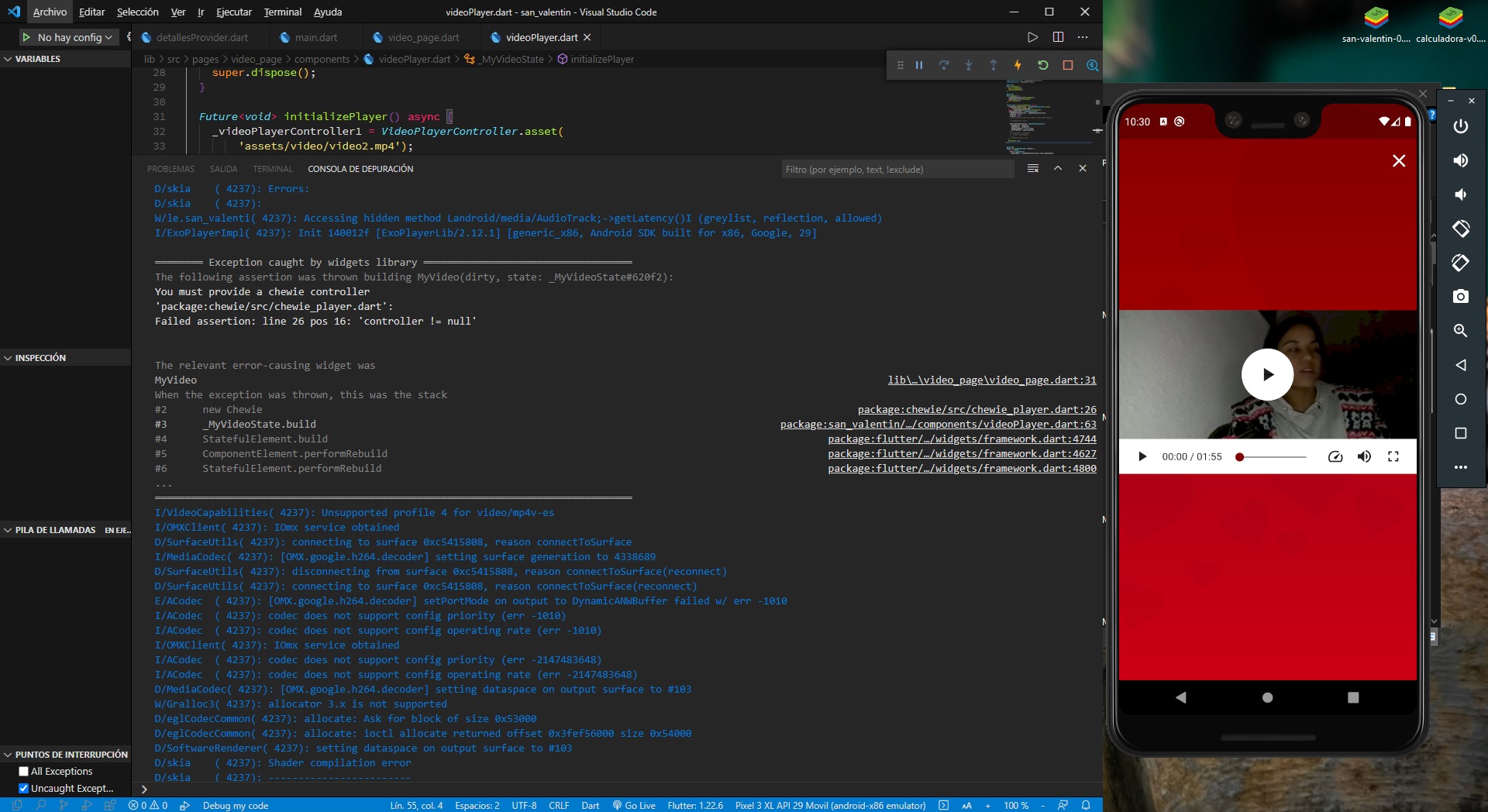 You must provide a chewie controller but I have it · Issue #432 · fluttercommunity/chewie · GitHub