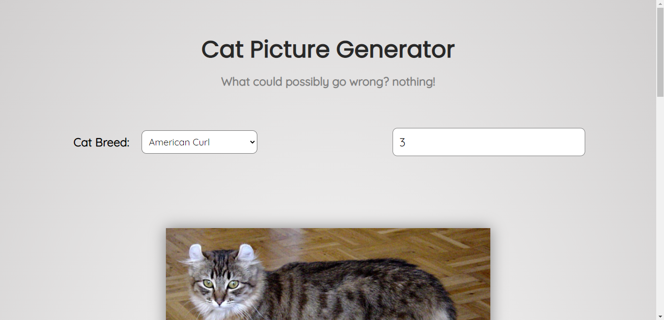 GitHub - winal-28/Cat-Picture-Generator: a webpage that loads up cats ...