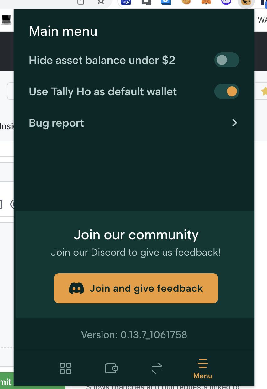 Update 'Settings' Icon · Issue #1677 · tahowallet/extension · GitHub