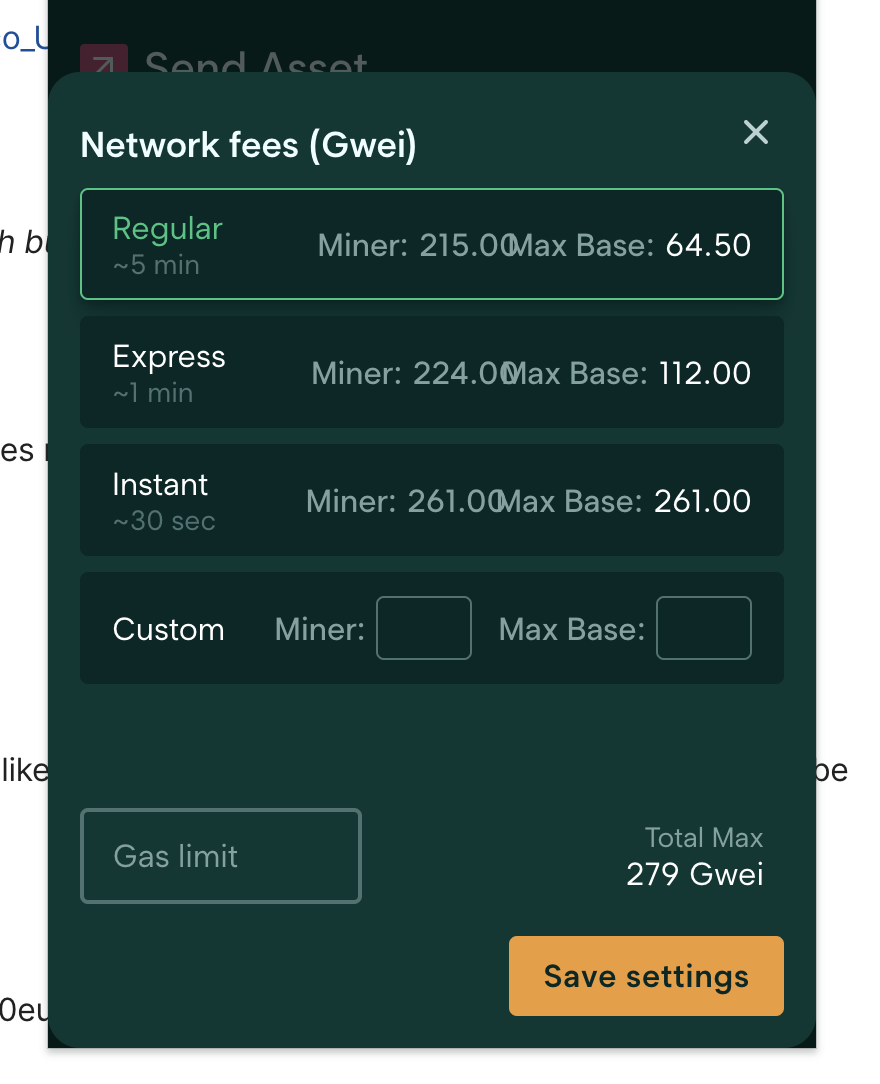 Gas UI update - spacing issue · Issue #1770 · tahowallet/extension · GitHub