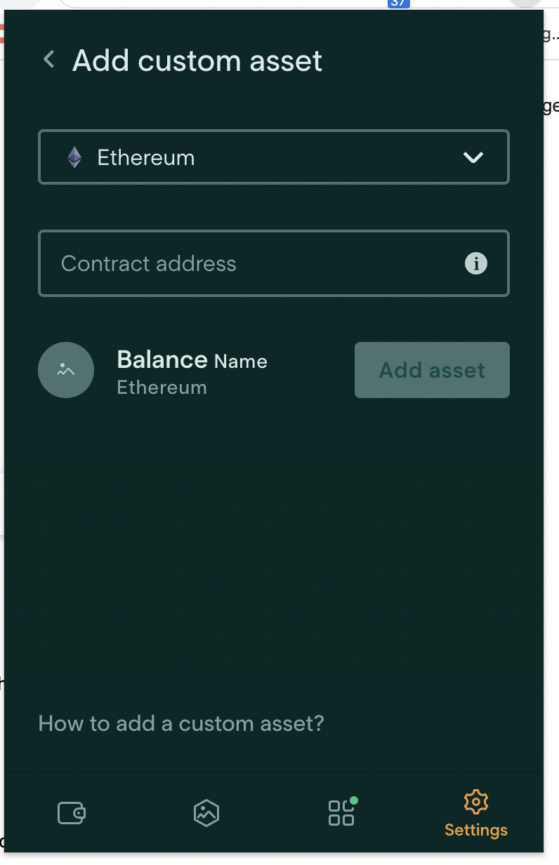 Add custom asset empty state = slightly confusing · Issue #3316 · tahowallet/extension · GitHub