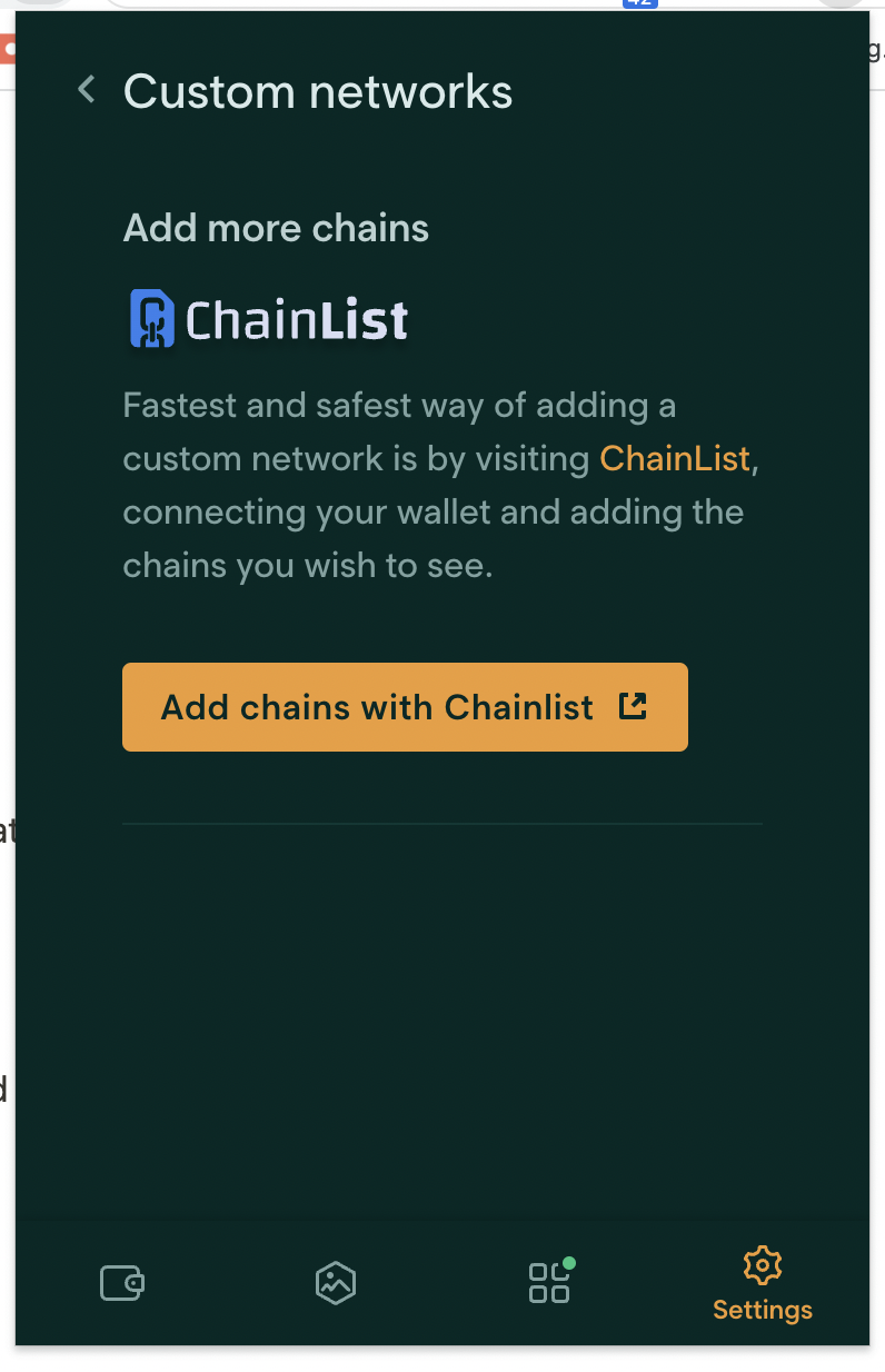 Add custom networks copy tweak · Issue #3318 · tahowallet/extension · GitHub