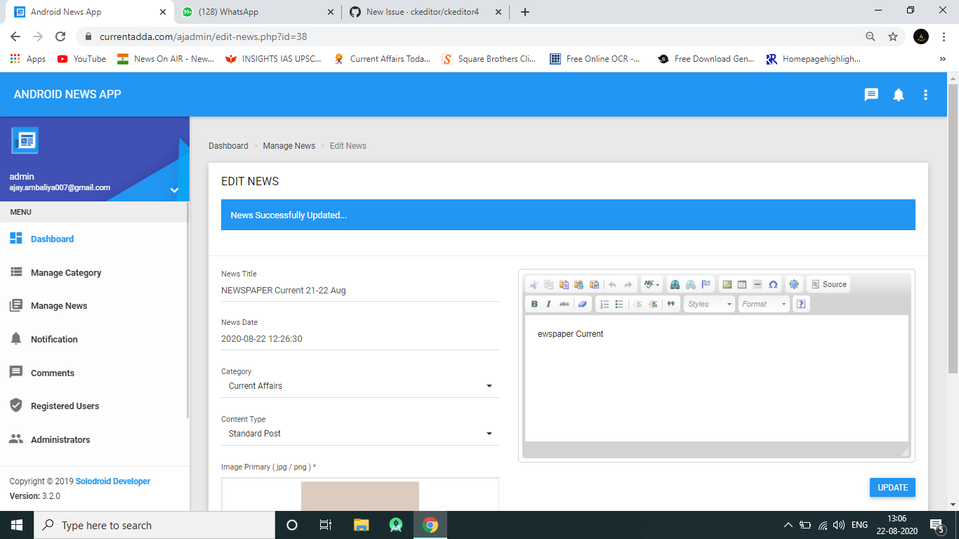 Paste is gone after post update · Issue #4221 · ckeditor/ckeditor4 · GitHub