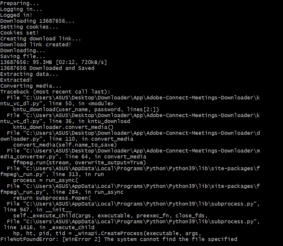 مشکل در تبدیل داده ها · Issue 15 · Sina Rostami Adobe Connect Meetings Downloader · Github