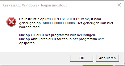 Fatal error when changing password - windows 10 - · Issue #6432 ...