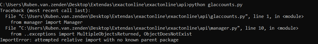 ImportError: attempted relative import with no known parent package ...
