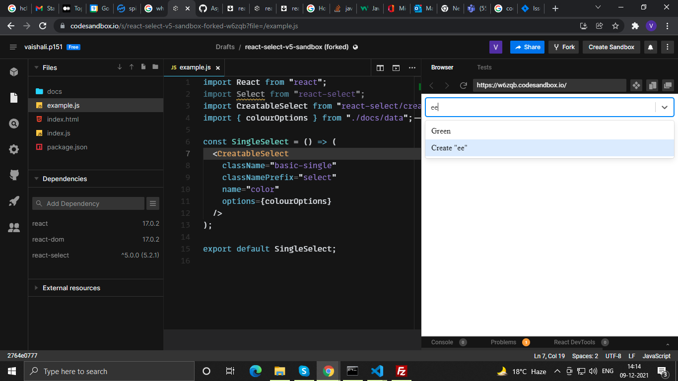 Creatable is not working with Custom filterOption · Issue #4945 · JedWatson/react-select · GitHub