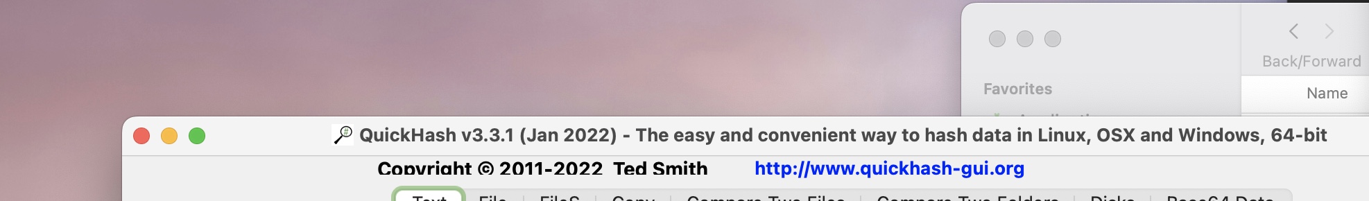 v3.3.1 not starting on macOS 12.3.1 Monterey (Intel) · Issue #99 · tedsmith/quickhash · GitHub
