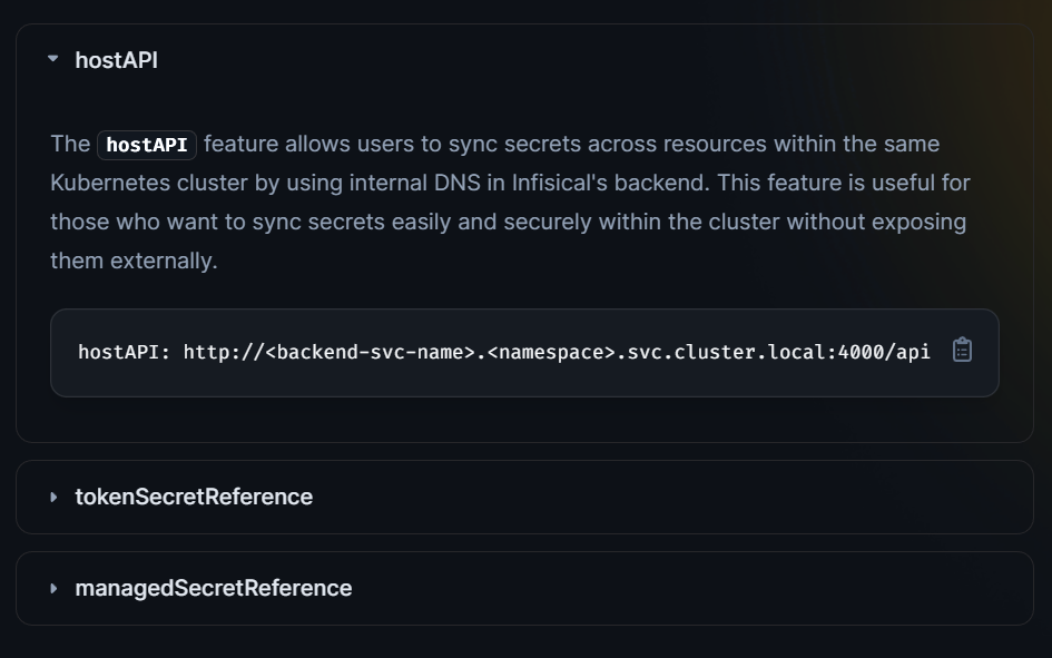 Tutorials/best practices about self-hosting and secrets-operator InfisicalSecret configuration ...