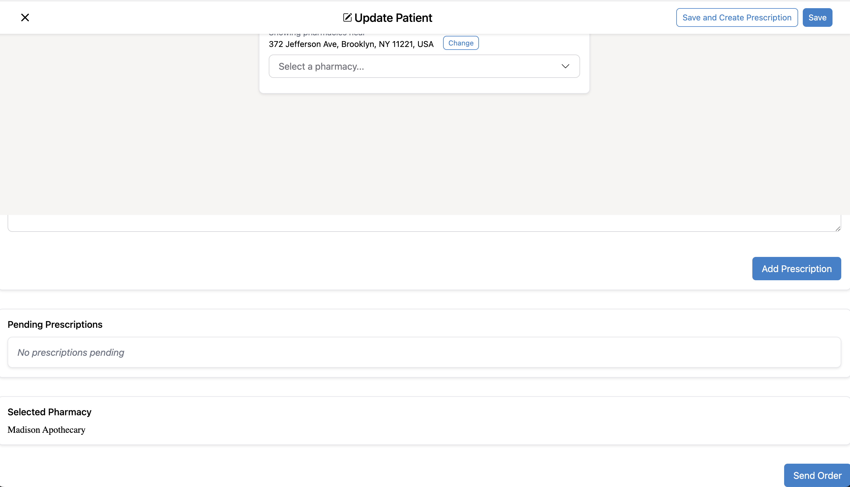 ELEMENTS: Edit patient not scrolling from prescribe workflow · Issue #96 · Photon-Health/client ...