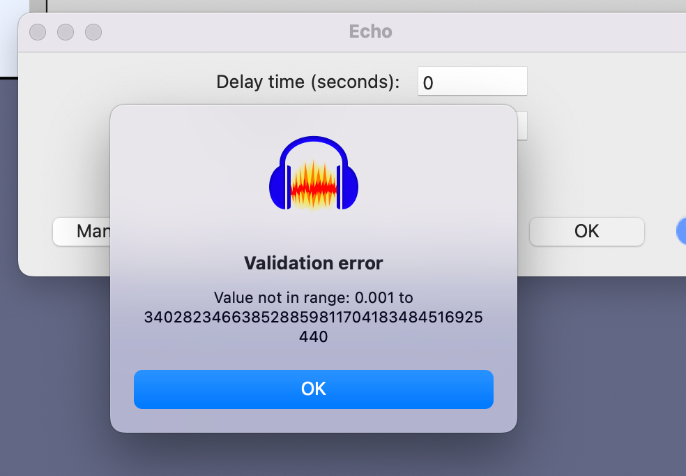 Change the upper boundary of Delay Time value in Echo effect · Issue ...