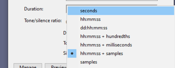 Generating two subsequent DTMF tracks will result in different Duration measures/units set by ...