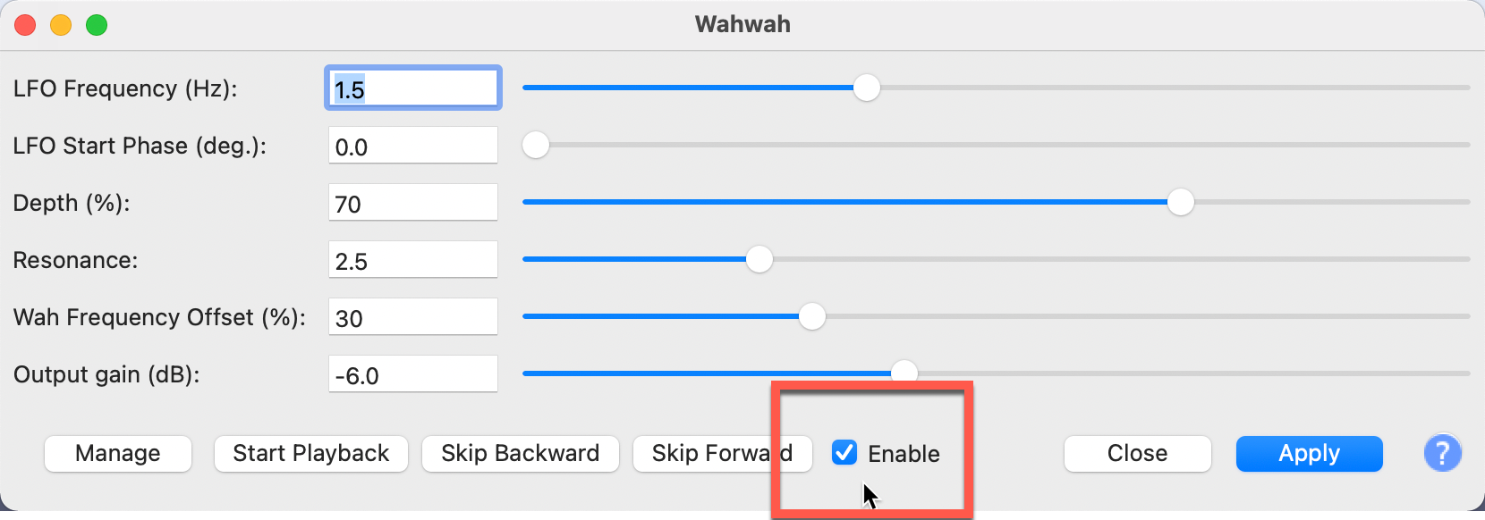 Checking/unchecking 'Enable' checkbox in a real-time effect doesn't do anything · Issue #3193 ...