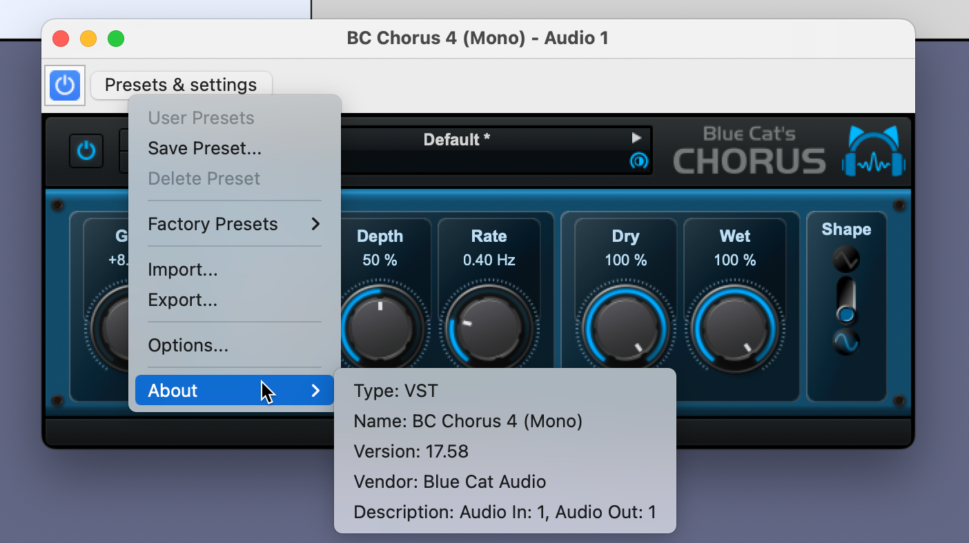 VST2: Crash when playing the track with Blue Cat's Chorus (Mono) · Issue #3864 · audacity ...