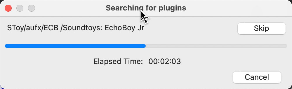 Add a skip option + timeout to plugin validation · Issue #3802 · audacity/audacity · GitHub