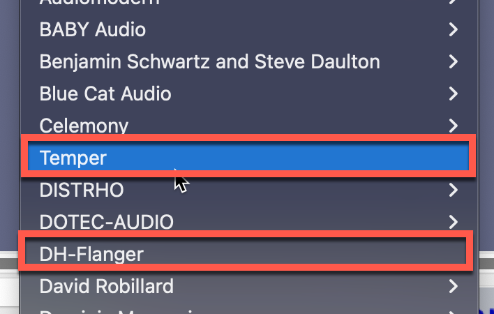 Let show publisher name in the list of effects when there's only one plugin (module of a plugin ...