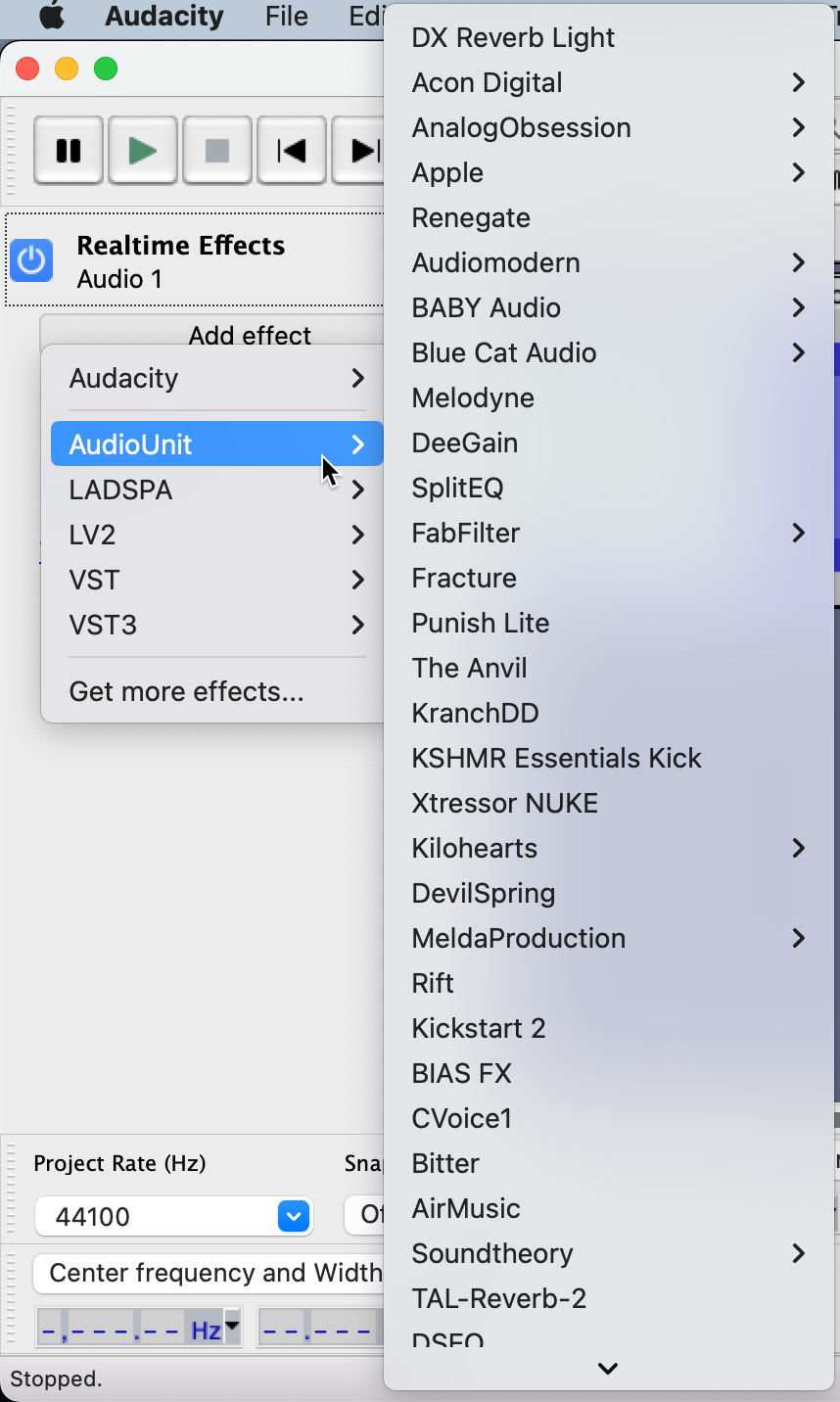 Effect grouping preferences should be reflected in the RT effects panel · Issue #3866 · audacity ...