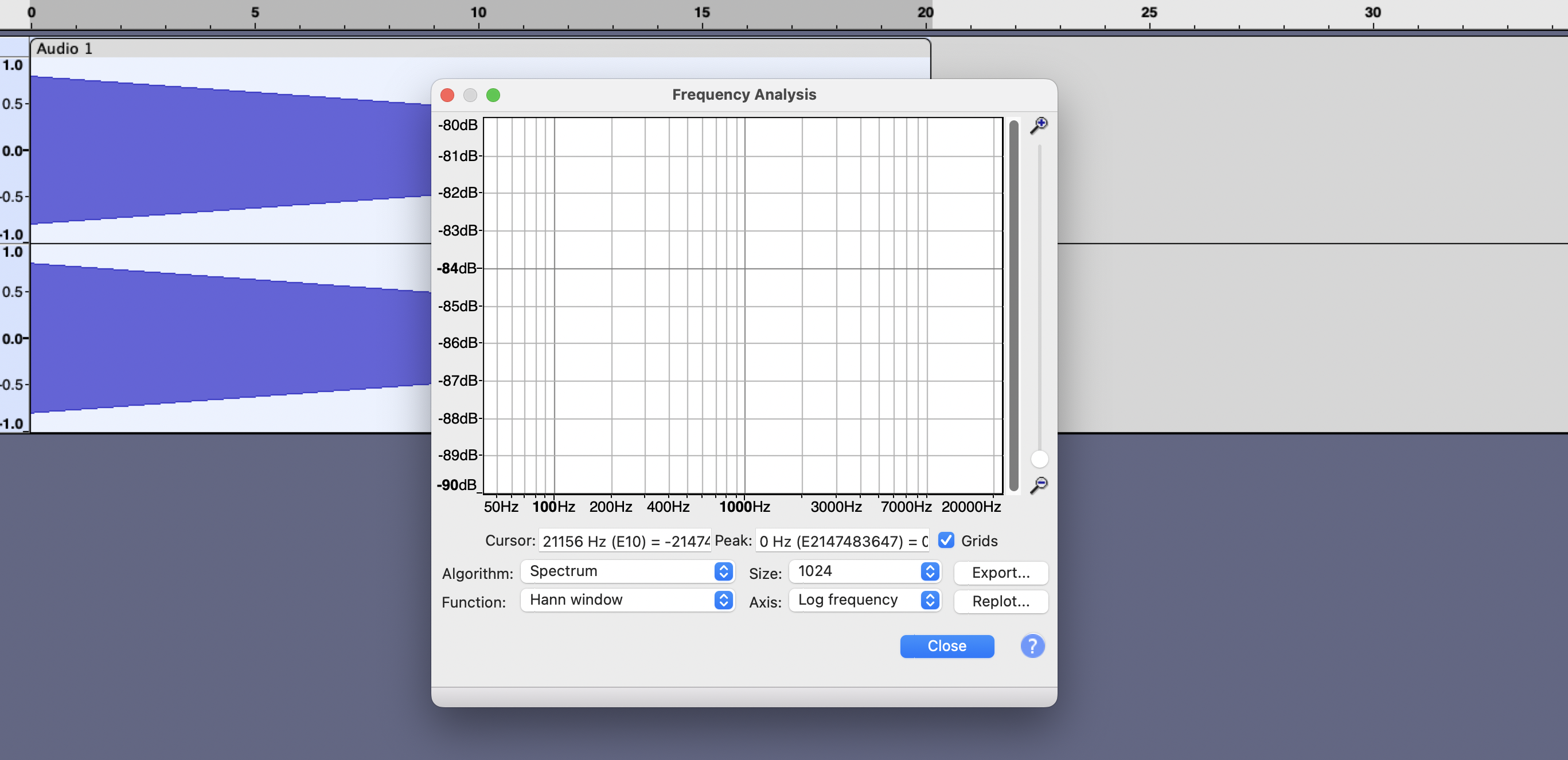 Plot Spectrum fails on a stretched clip · Issue #5119 · audacity/audacity · GitHub