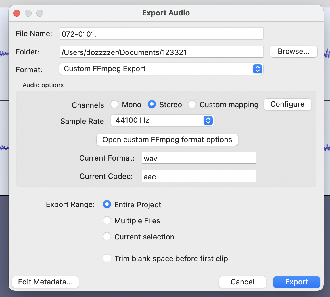 No File Extension Added To The File Name When Doing A Custom Ffmpeg Export · Issue 5416